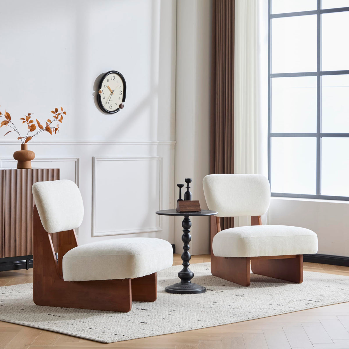 Christopher Knight Home Mores Low Profile Accent Chair Set of 2, Moder ...
