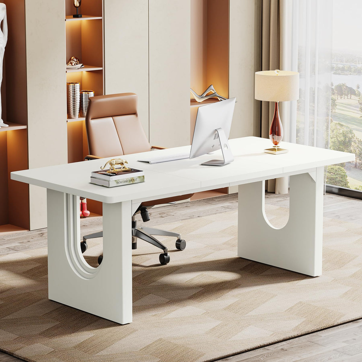 Tribesigns Modern Executive Desk, 70.9" Large Office Computer Desk, Co ...