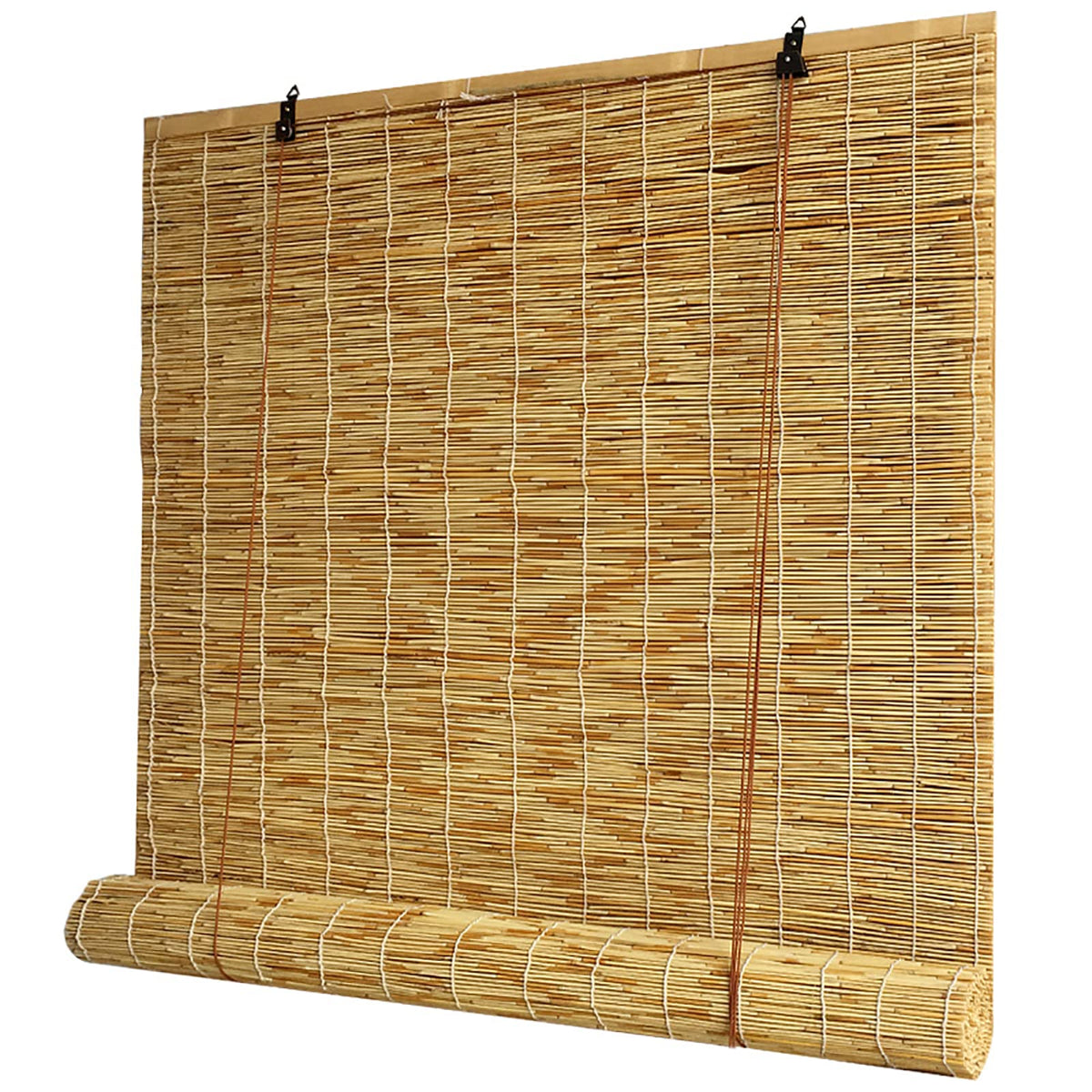 Outdoor Reed Roller Blinds, Retro Bamboo Roller Blinds, Anti-UV and Wa ...