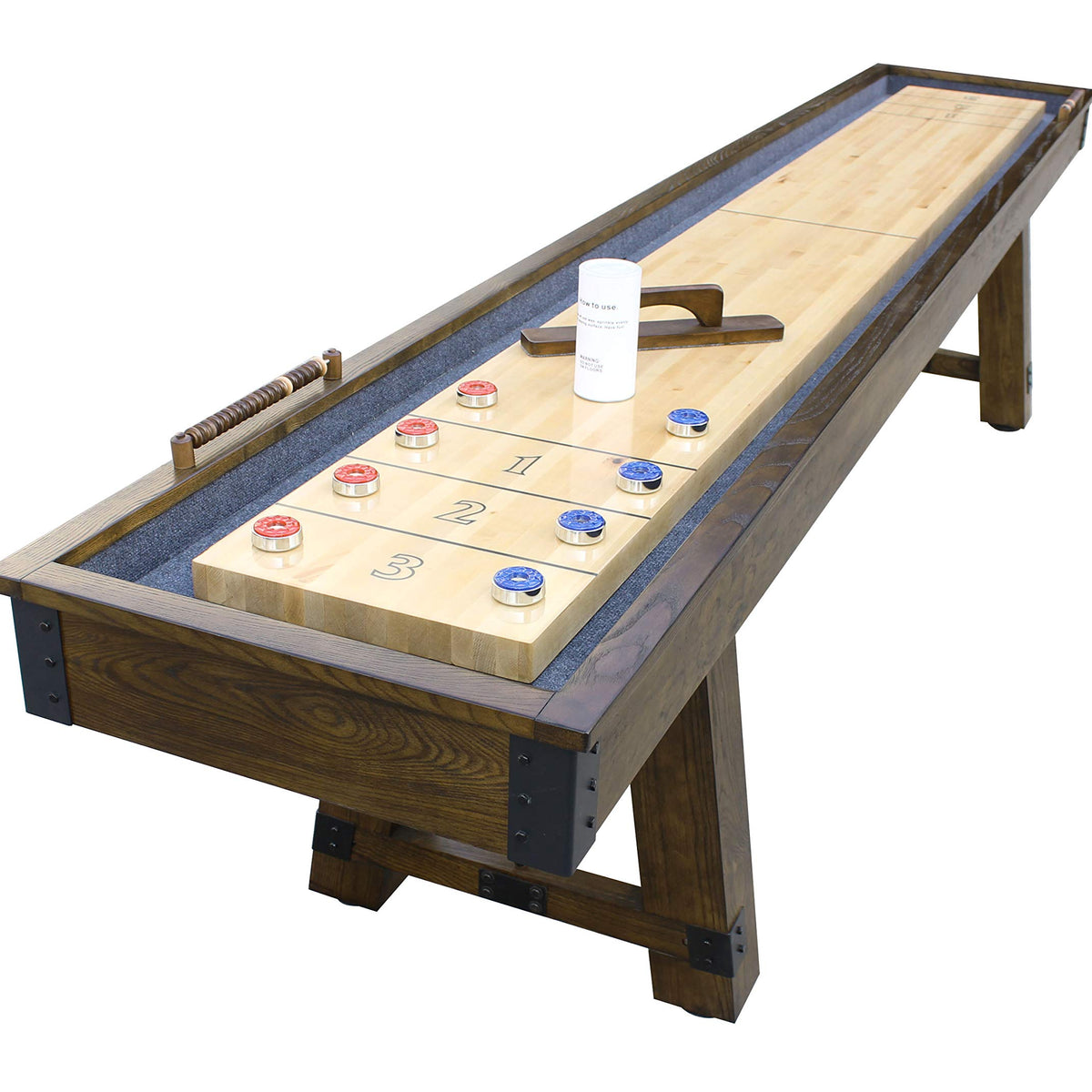 Hathaway Cheyenne 12' Shuffleboard Table, Rustic Oak (BG50354 ...