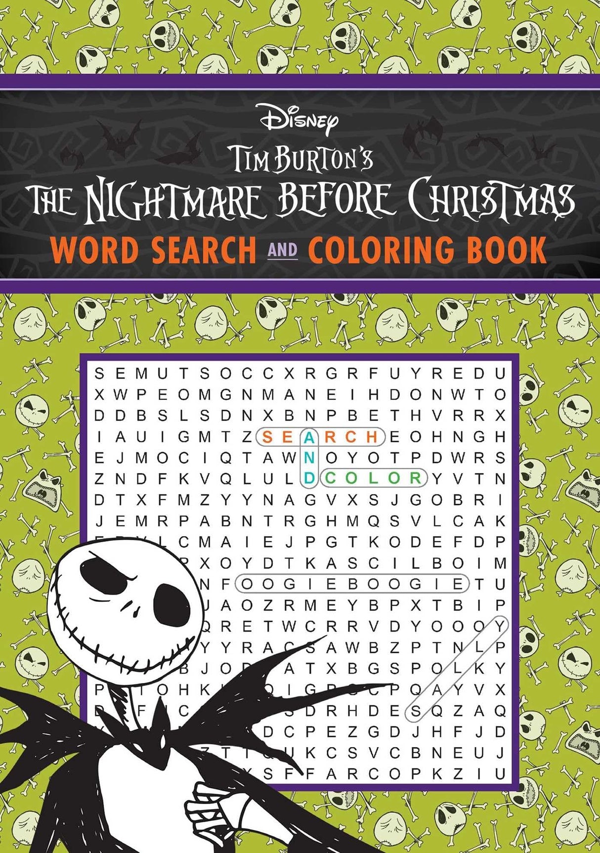 Disney Tim Burton's The Nightmare Before Christmas Word Search and Col ...