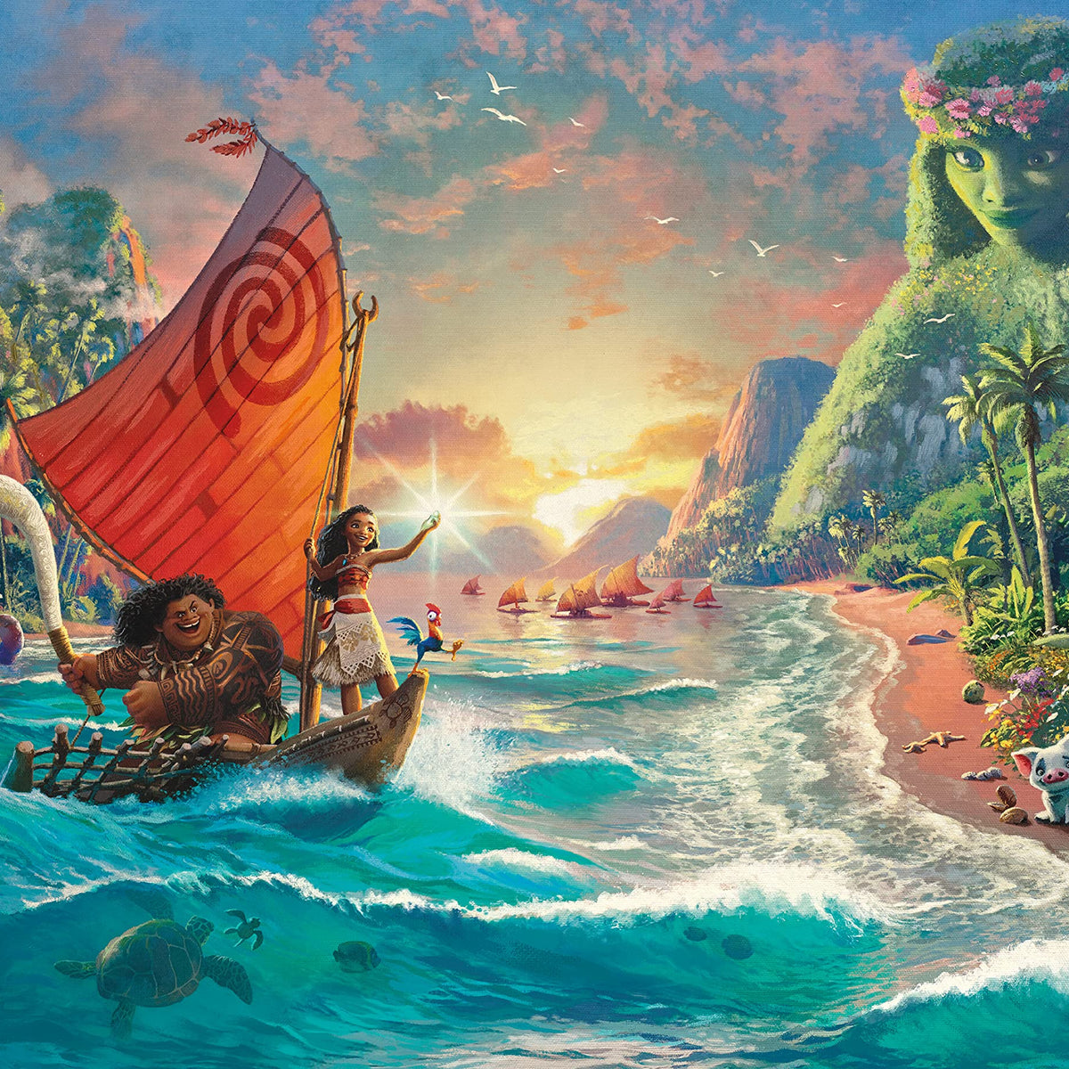 Ceaco - Thomas Kinkade Disney Dreams - Moana - 1000 Piece Jigsaw Puzzl ...
