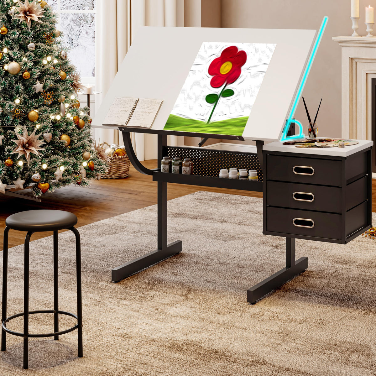 Art Table for Adults,Drafting Table, Adjustable Professional Art Drawi ...