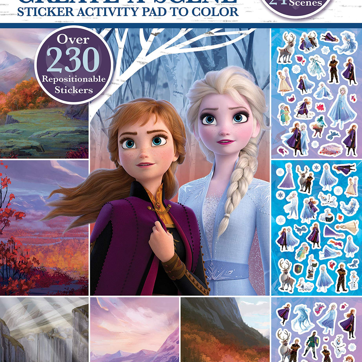 Disney Frozen 2 Create-a-Scene Sticker Pad and Sticker Scenes 46033, M ...