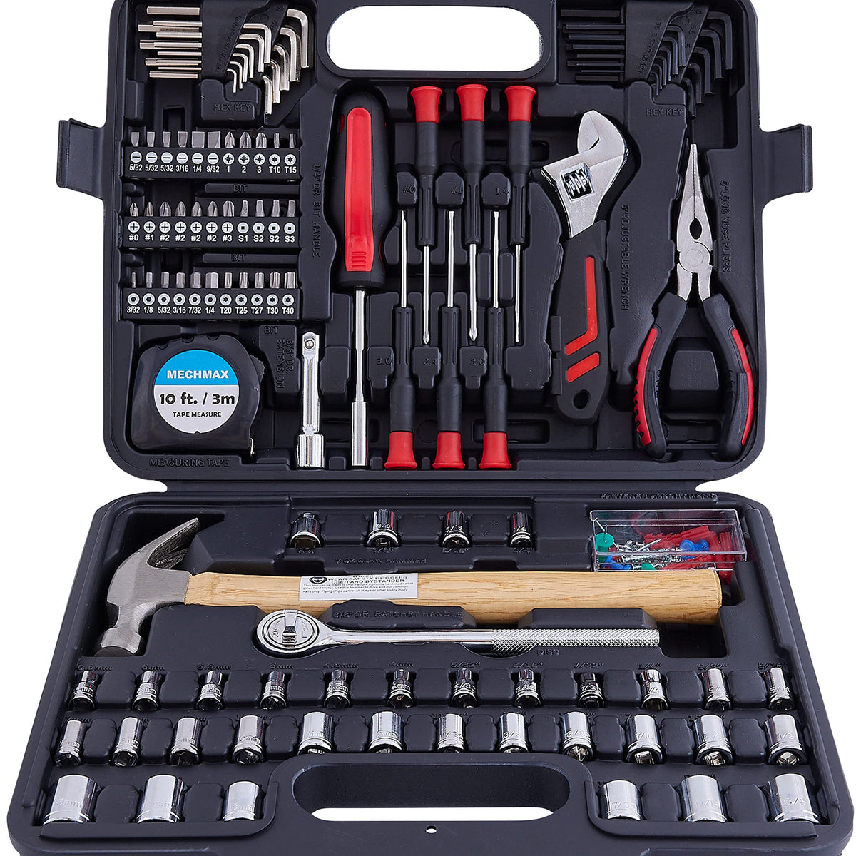 149 Piece MECHMAX Home Tool Set with Tool Box Storage Case, for Home ...