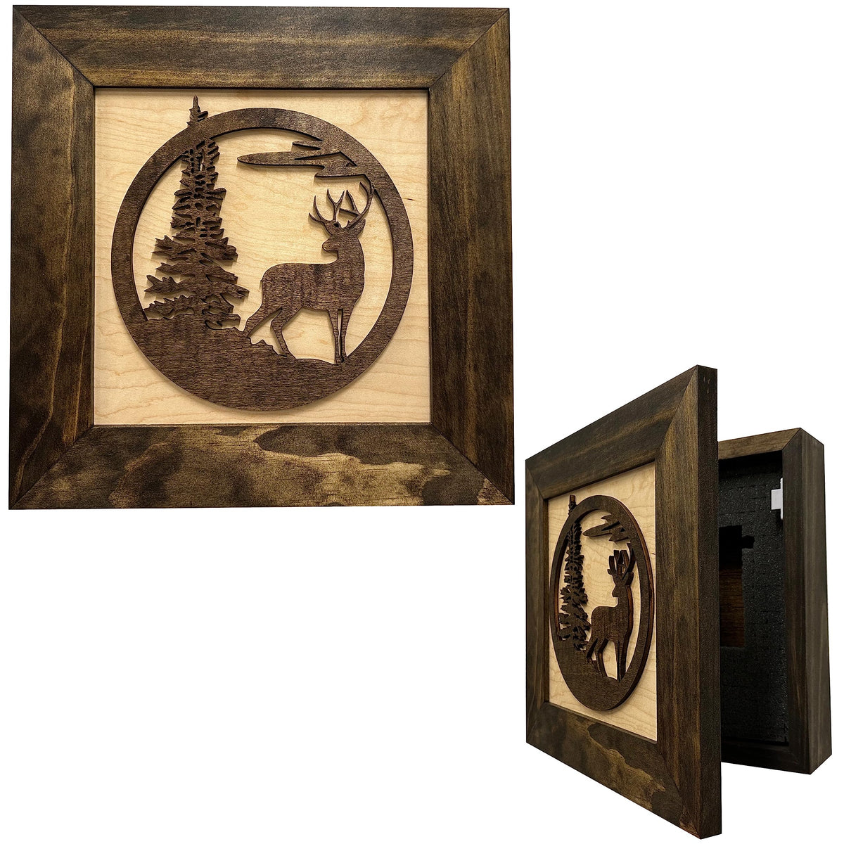 Hidden Gun Cabinet Buck in Nature - Concealed Gun Safe To Securely Sto ...