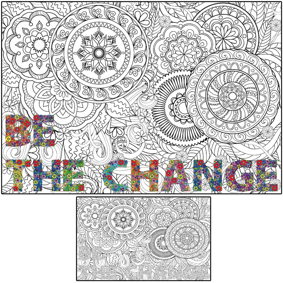 Large Coloring Posters for Adults and Kids - Giant Coloring Poster Mot ...