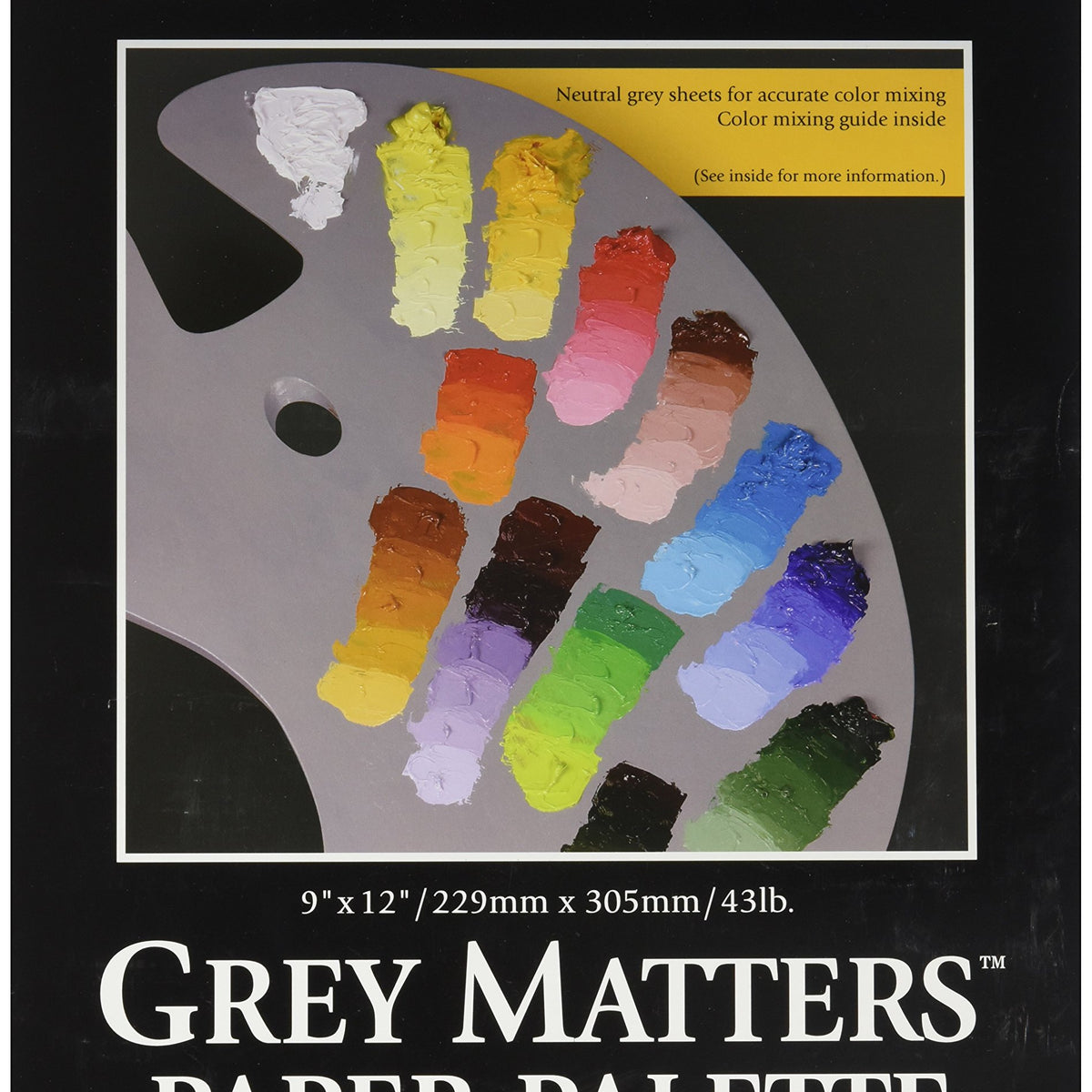 Jack Richeson Grey Matters Paper Palette (50 Sheets), 9" x 12" Paper f ...