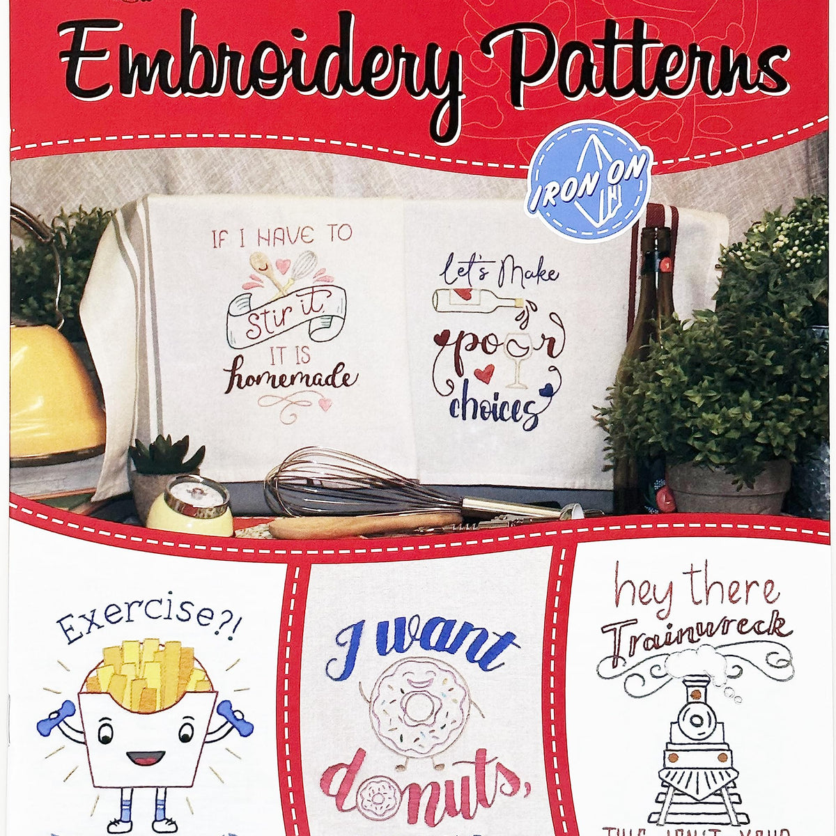 Aunt Martha's 414 Kitchen Humor Embroidery Transfer Pattern Book, Over ...