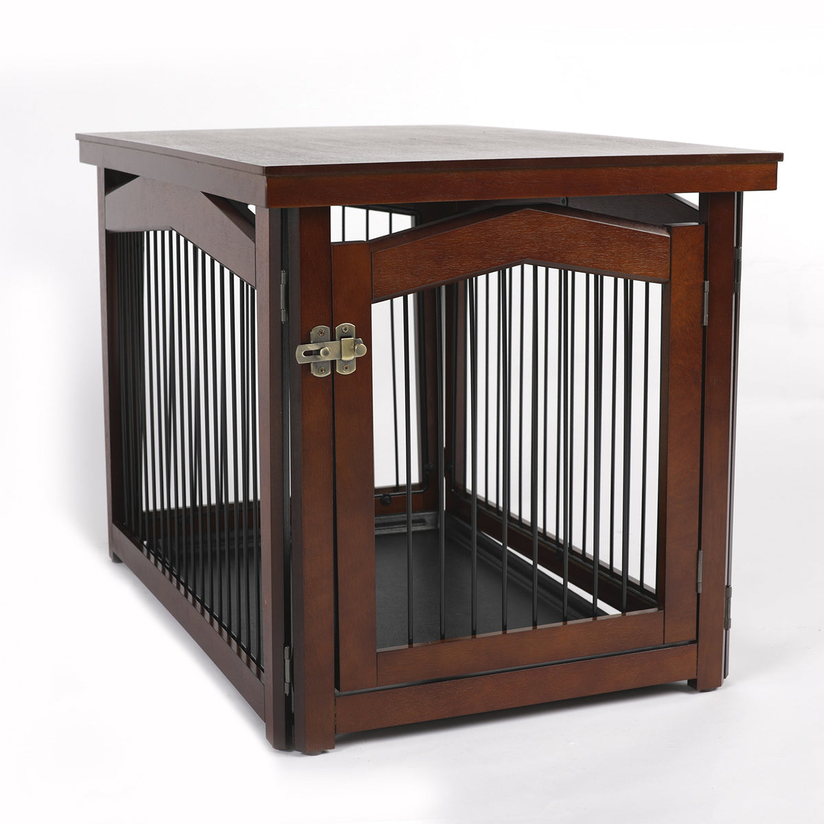 Merry Pet 2-in-1 Configurable Pet Crate and Gate, Brown, Large ...