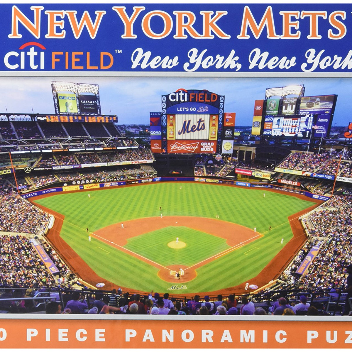 MasterPieces MLB New York Mets Stadium Panoramic Jigsaw Puzzle, Citi F ...