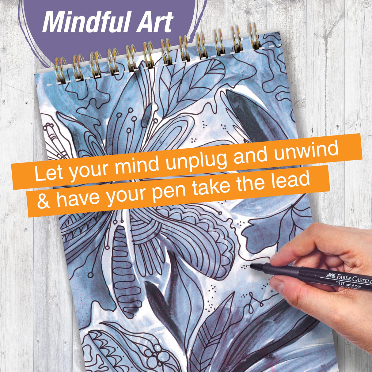 Faber-Castell Reverse Coloring Book & Doodling: Neutrals - Reverse Col ...