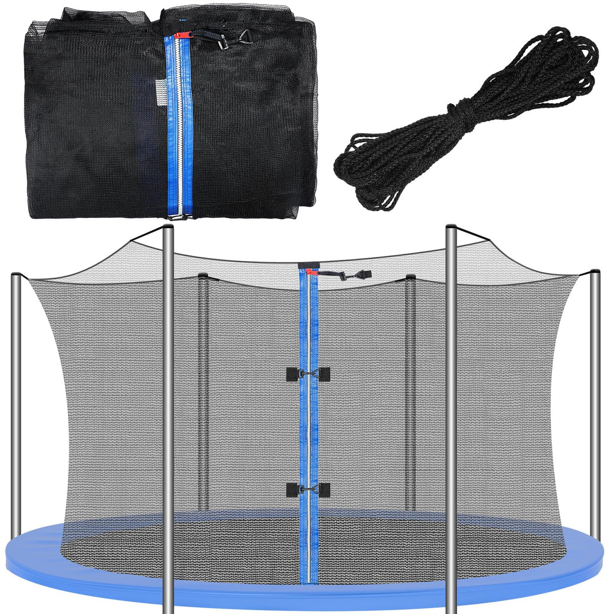 Trampoline Net Replacement Trampoline Safety Round Frame Enclosure Wea ...