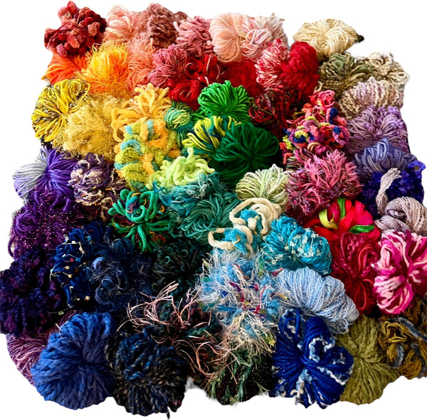 200 yrds 20 Colors Fiber for Embellishments Assorted Novelty Yarn, 10 ...