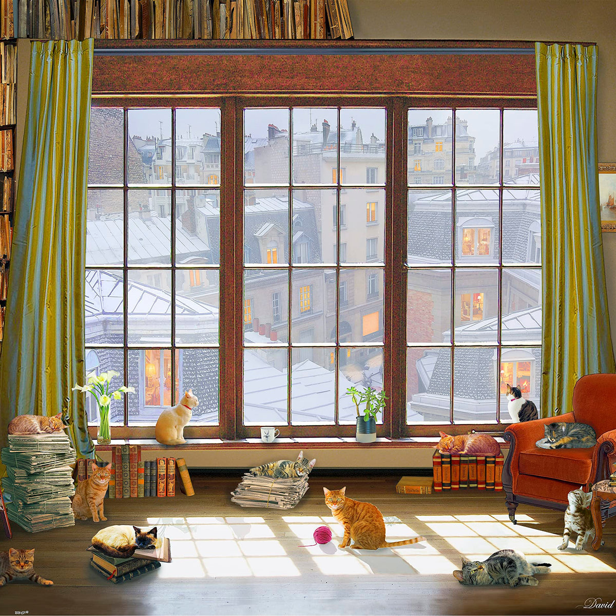 Pintoo Jigsaw Puzzles 1200 Piece for Adults - David Maclean - Window C ...
