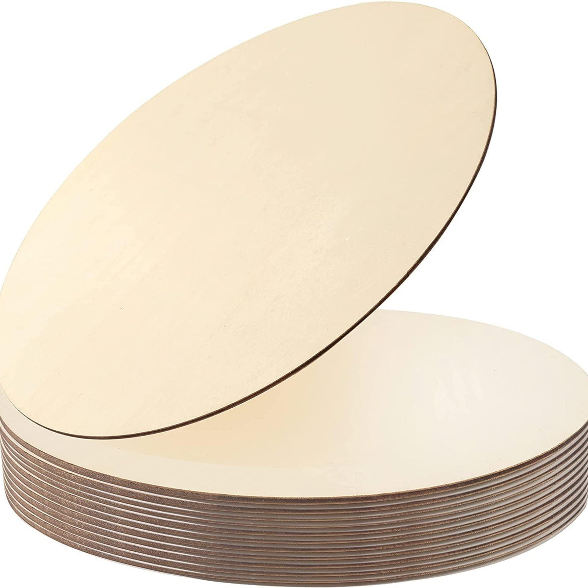 Wood Circles for Crafts,12 Pack 12 Inch Unfinished Wood Blank Rounds W ...