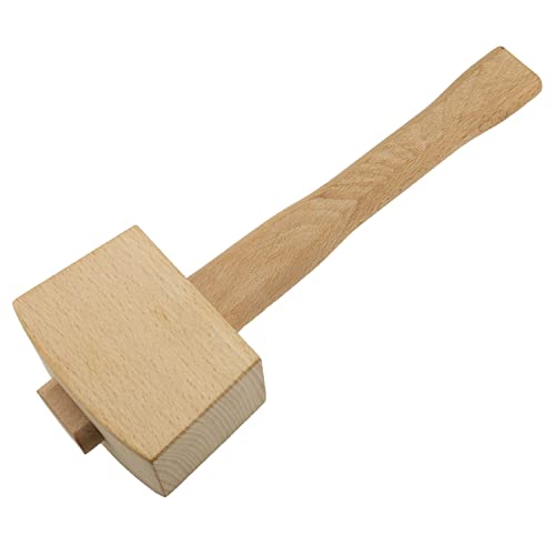 DGHAOP Wooden Mallet Solid Beech Carpenter Wood Hammer Handle Smooth S ...