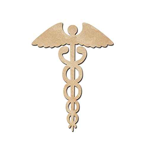 Caduceus Wood Cutouts for crafts, Laser Cut Wood Shapes 5mm thick ...
