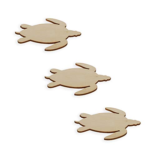 3 Turtles Unfinished Wooden Shapes Craft Cutouts DIY Unpainted 3D ...