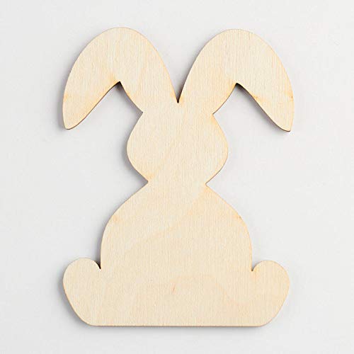 Pack of 12 Wooden Easter Floppy Eared Bunny Cutouts by Factory Direct ...