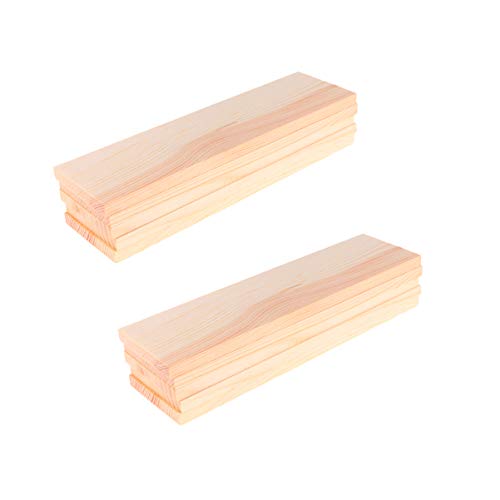 Exceart 10pcs Rectangle Wood Boards Unfinished Wood Boards Sheets Carv ...