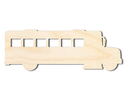 Unfinished Wood School Bus Shape | Back to School | Kids Crafts | Craft ...