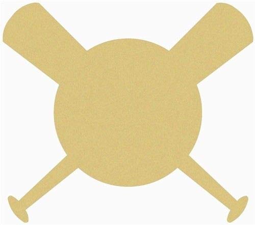 Bat and Ball Cutout Unfinished Wood Baseball Softball Sports MLB Major ...