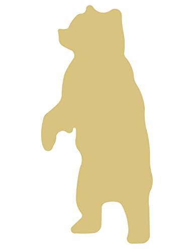 Bear Cutout Unfinished Wood Grizzly Polar Black Brown Ursa Animal MDF ...