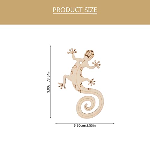 Sewroro Wooden Toys Wooden Flowers 50 Sets Wooden Lizard Cutout Lizard ...