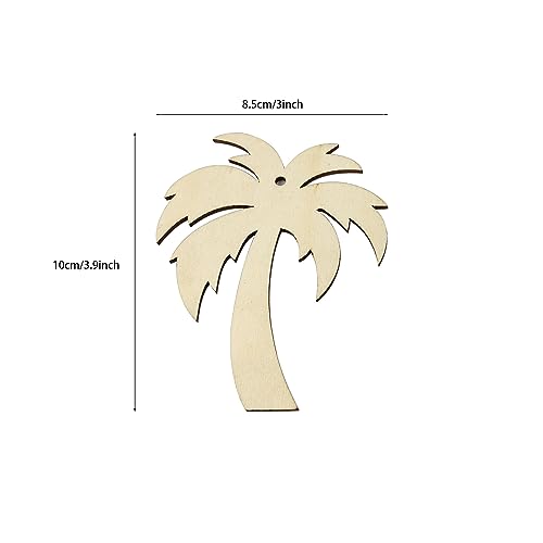 32 Pack Wood Palm Tree Cutouts Unfinished Wooden Coconut Palm Tree ...