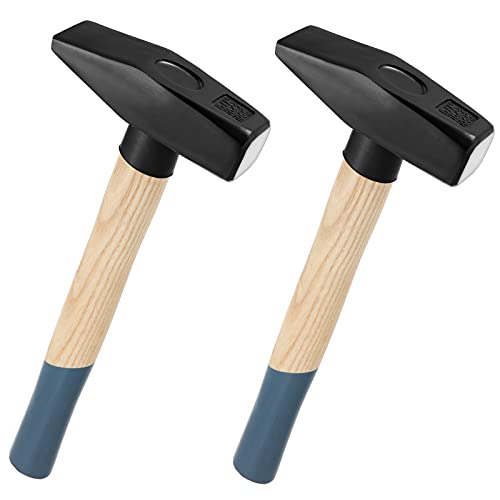 2 PCS 2 Lbs Blacksmith Hammer, 2 Pound Carbon Steel Cross Pein Hammer ...