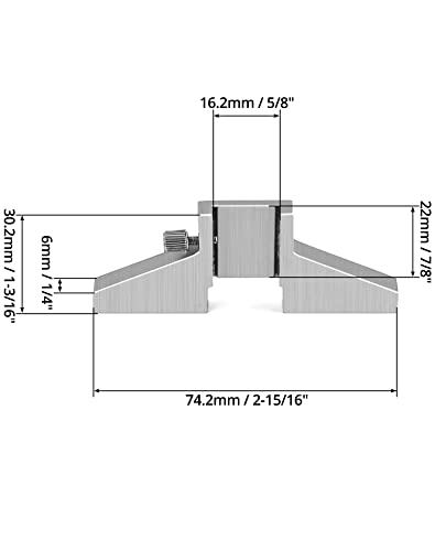 QWORK Caliper Depth Base Carbon Steel T-Bar Attachment for Dial/Digital ...