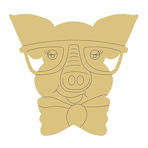 Pig Design by Lines Cutout Unfinished Wood Farm Animal Country Decor ...