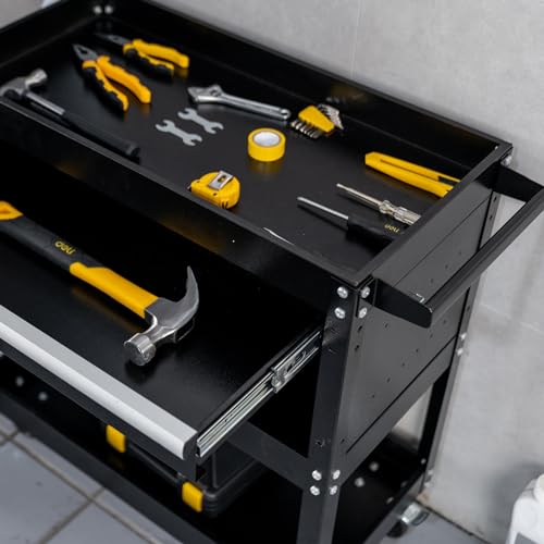 SUN & SUMMER Tool Chest with Wheels, Rolling 3-Tier Tool Box with ...