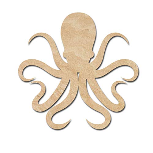 Octopus Wood Cutouts for crafts, Laser Cut Wood Shapes 5mm thick Baltic ...