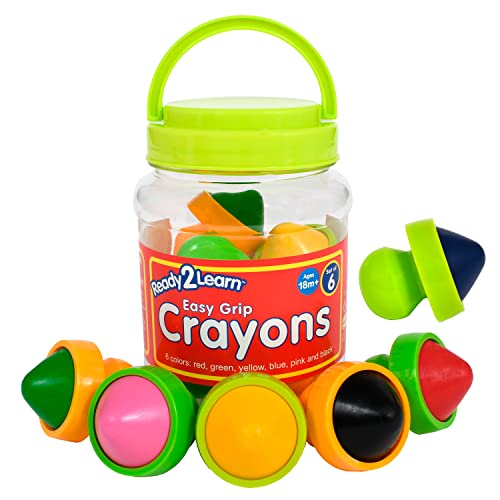 READY 2 LEARN Easy Grip Crayons - 6 Colors - 18m+ - Non-Toxic Toddler ...