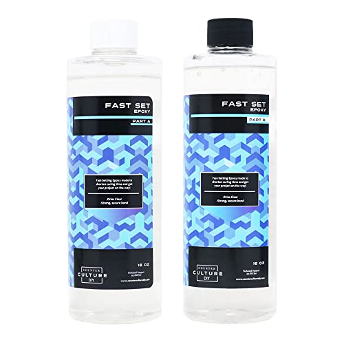 Counter Culture DIY Fast Set Epoxy Resin, 32 oz Kit, Quick Art Supplie ...