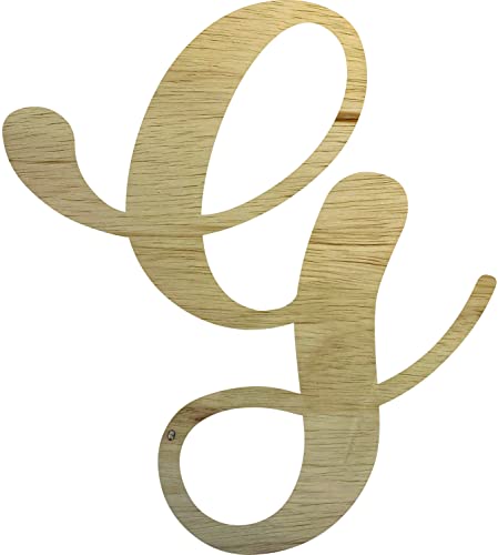 Wooden Letter 18" Blank G Cursive CASKING Cream Font – WoodArtSupply