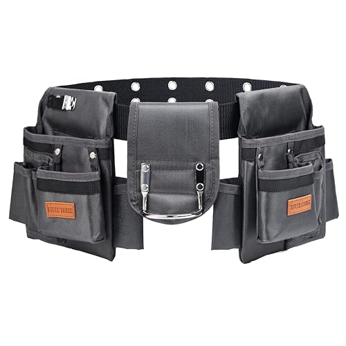 VIDAR TOOLS Tool Belt,12 Pockets Tool Belts for Men, Heavy Duty ...