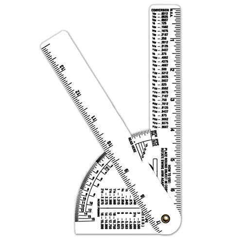 Pipe Caliper/Diameter Caliper and Ruler - Fractional - 3 Pack - White ...