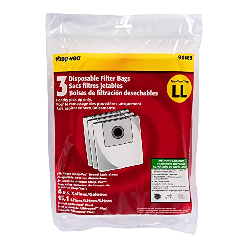 Shop-Vac 90660 Genuine Type LL 4-Gallon All-around EZ Collection Bag ...