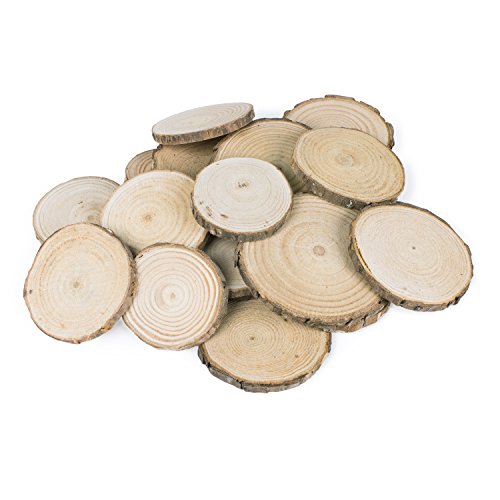 Mini Assorted Size Natural Color Tree Bark Wood Slices Round Log Discs ...