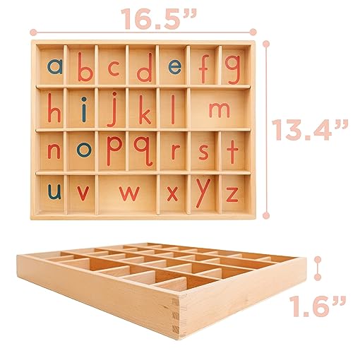 Movable Alphabet Montessori Wooden Letters- Moveable Alphabet with Box ...
