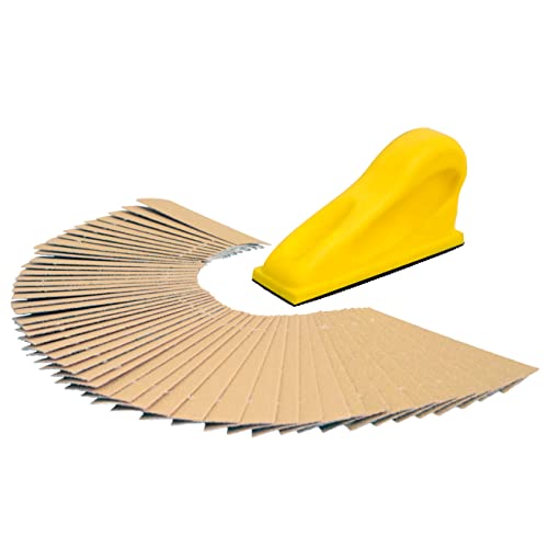 Sanding Mouse Mini Detail Sander with 50 Pre-Cut Gold Sanding Strips ...