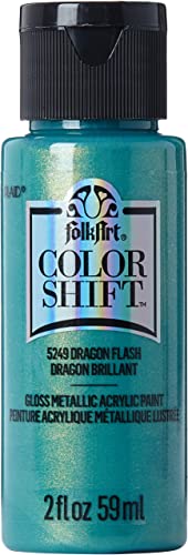 FolkArt Color Shift Acrylic Paint, 2 Ounce, Dragon Flash 2 Fl Oz ...