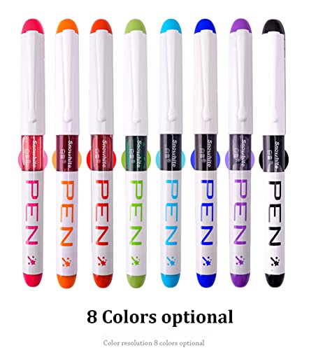 EYEYE 8 Colored Disposable Fountain Pens for Writing 8 Assorted Color ...