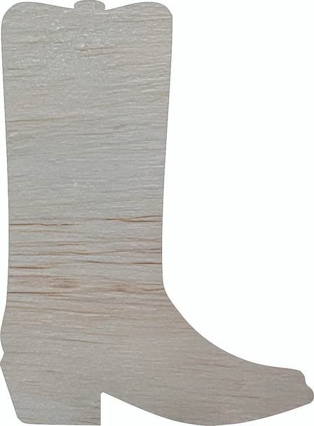 Wooden Cowboy Boot Craft 6" Cutout, Unfinished Wood Blank – WoodArtSupply