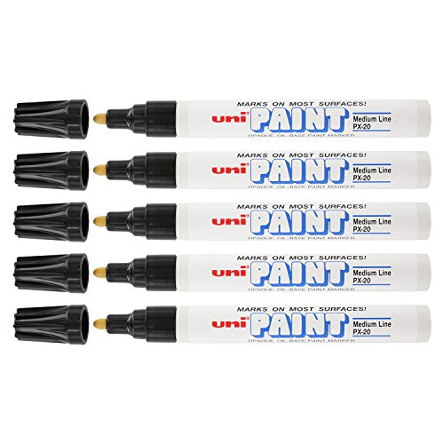 Uni-Paint Oil Based Paint Marker 5 Pens Bundle Set Multi surface ...