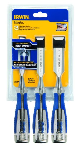 IRWIN Tools Marples High-Impact Chisel Set, 3-Piece (1819362) Blue ...