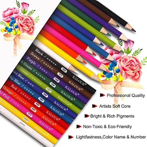 KALOUR Premium Colored Pencils,Bulk Classpack,12 Assorted Vibrant ...